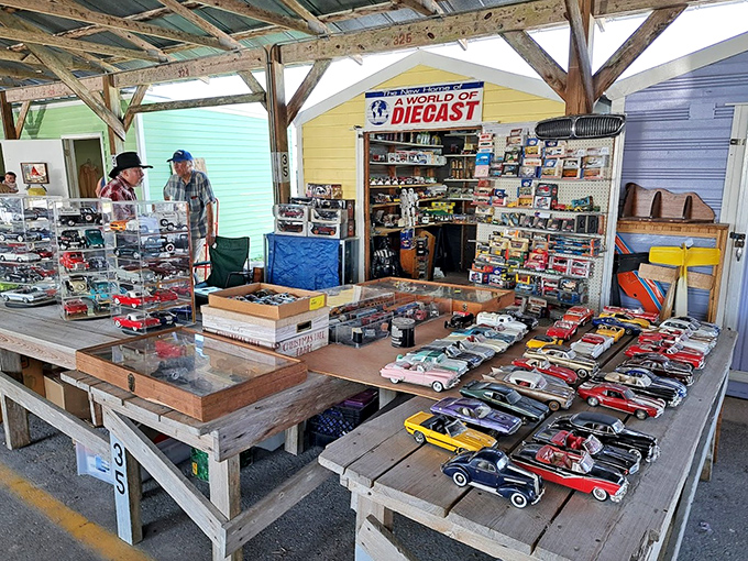 "World of Diecast" indeed&mdash;where miniature automotive dreams are parked in perfect rows, no insurance or oil changes required.