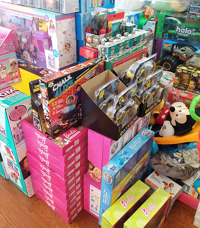 Toy paradise where Barbie meets Baby Yoda in a cross-generational playground that makes adults wish they were kids again.