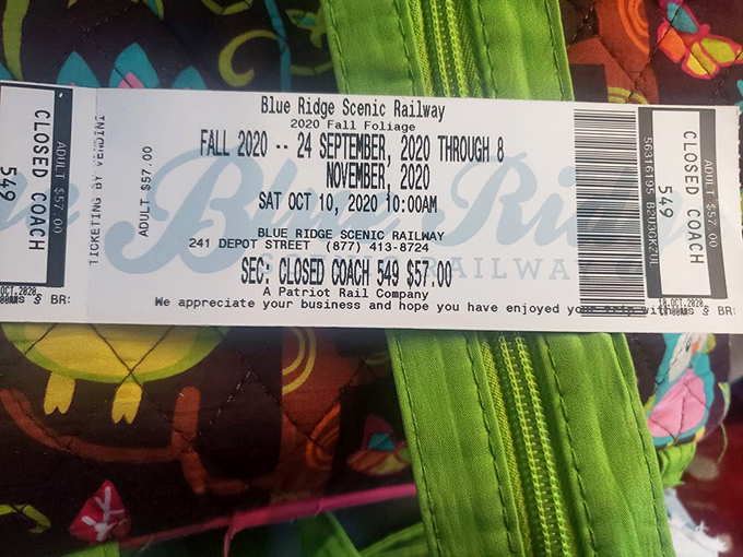 A fall foliage ticket from 2020&mdash;proof that even during challenging times, the mountains' seasonal show must (and did) go on.