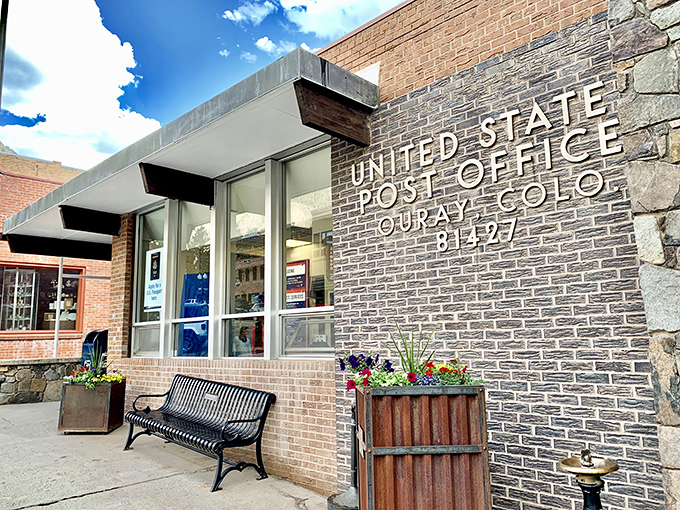 Even Ouray's post office looks like it belongs in a period film. The flowers add a touch of "we care" to your mail delivery experience.