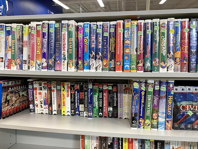 VHS tapes bringing nostalgia in bulk form&mdash;remember when rewinding was actually a thing we had to do manually?