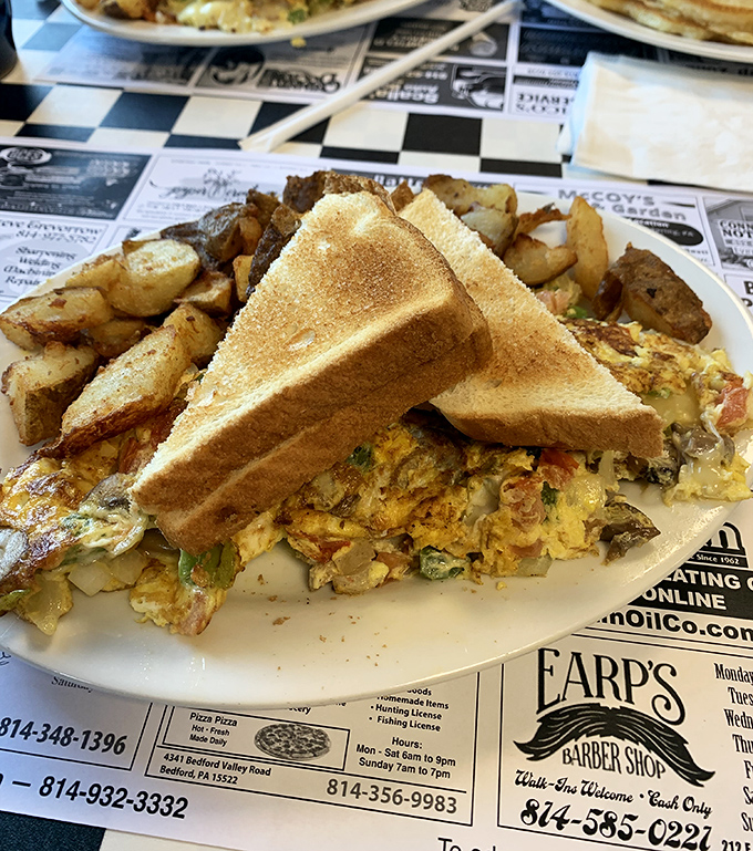 A veggie omelet that makes eating your vegetables feel less like obligation and more like indulgence &ndash; folded with the precision of origami.