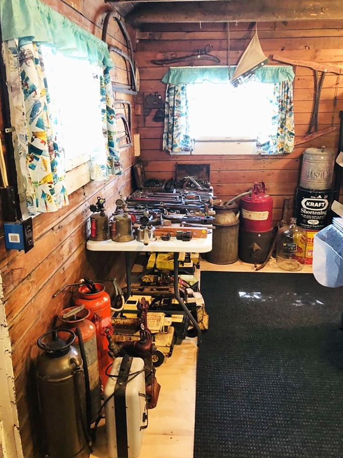 Not just tools, but mechanical time machines. That red gas can has probably fueled more adventures than your average family sedan.