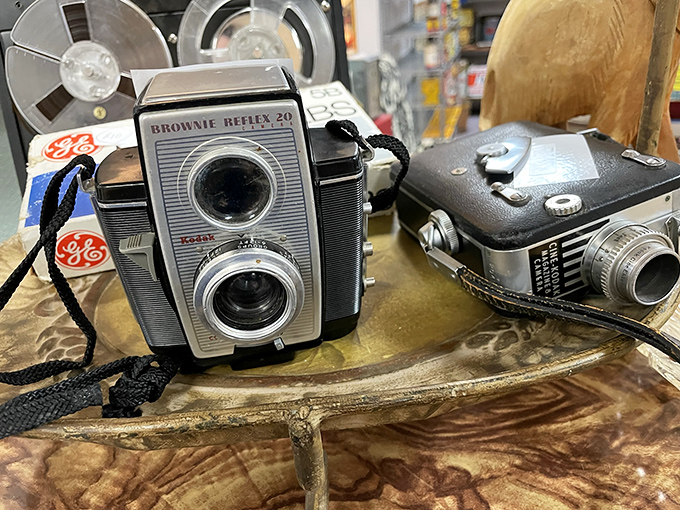 Before selfies, there were these mechanical marvels. That Brownie Reflex might have captured someone's first day of school or last day before shipping overseas.