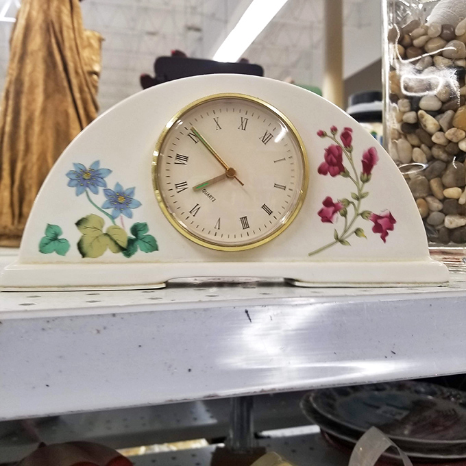 This floral timepiece doesn't just tell time&mdash;it tells stories. Grandmother-approved decor that somehow feels both vintage and timeless.