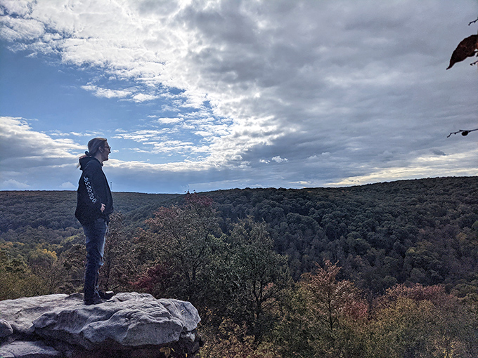 Standing at the edge of forever, where Pennsylvania's landscape unfolds like nature's greatest panoramic photograph.