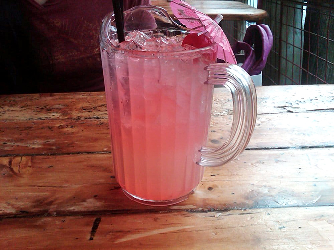 Pink lemonade in a pitcher bigger than your head&mdash;because hydration is important when you're demolishing pounds of seafood.