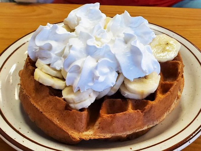 That Belgian waffle topped with bananas and whipped cream looks like it could solve all your problems at once.