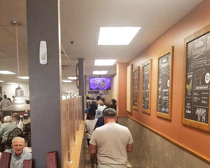 The hallway to happiness is lined with chalkboard menus detailing cuts of meat &ndash; a carnivore's roadmap to satisfaction.