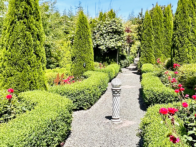 Westport Winery Garden Resort's manicured paths invite wanderers to lose themselves in botanical splendor just outside Aberdeen.