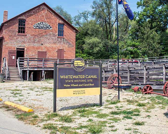 This brick gristmill isn't playing dress-up&mdash;it's the genuine article. The Whitewater Canal State Historic Site preserves industrial ingenuity that powered a growing nation.