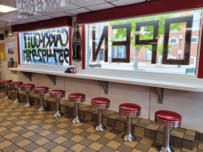 Counter seating that's witnessed more local news and gossip than the town newspaper. Pull up a stool and join the conversation.