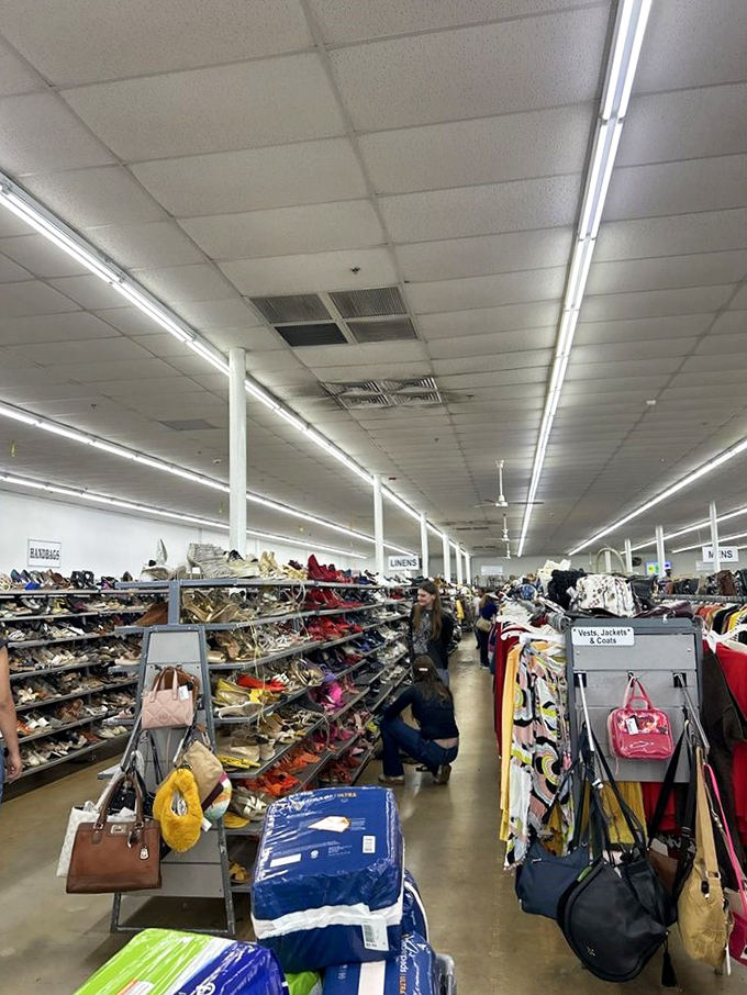 The shoe section stretches toward the horizon&mdash;a footwear fantasyland where Cinderella could find her perfect fit without the royal budget.