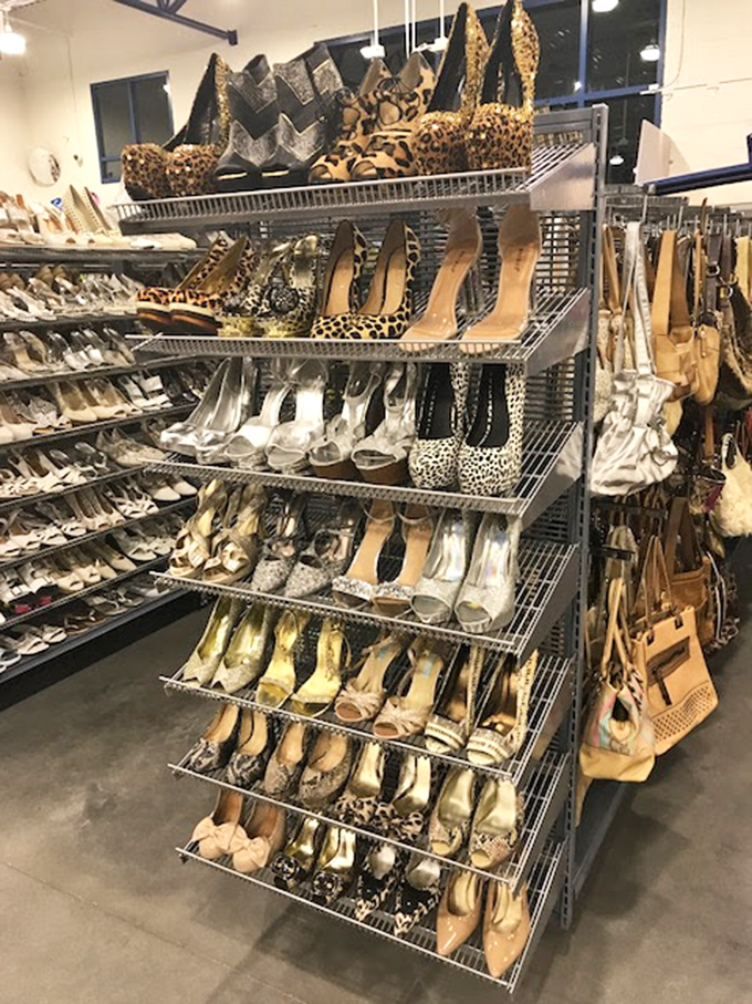 Cinderella would lose her mind in this shoe section&mdash;leopard prints, metallics, and enough heels to elevate an entire cocktail party.