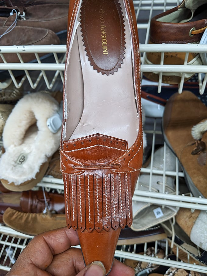 Vintage leather loafers with personality to spare. They've already walked interesting miles&mdash;now they're ready for yours.