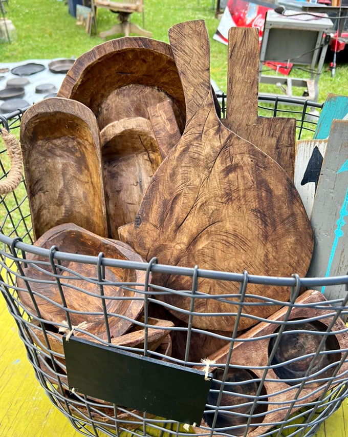 Carved with care, these wooden kitchen implements blend rustic charm with practical purpose—grandma would definitely approve.