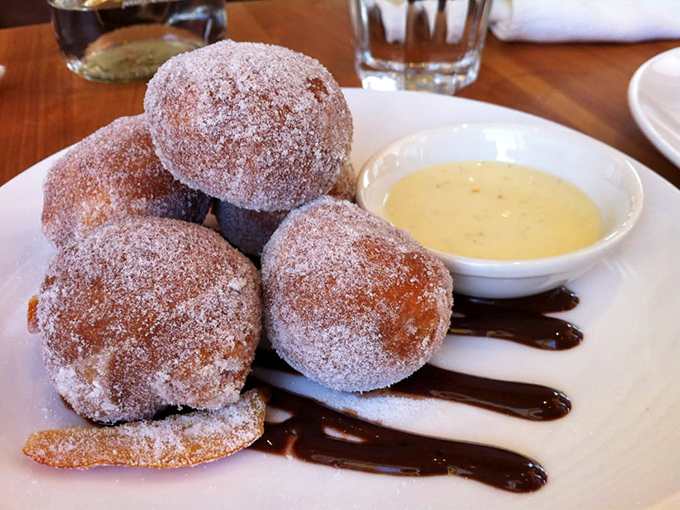 Sugar-dusted zeppole: Italy's answer to the donut hole, but with an advanced degree and better dipping sauces.