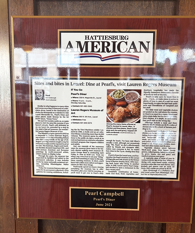 Even the Hattiesburg American knows a good thing when they taste it &ndash; Pearl's Diner earned its place in local food history.