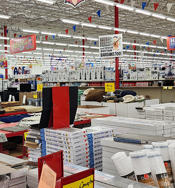 The home goods section looks like Martha Stewart's garage sale&mdash;if Martha were obsessed with incredible bargains and colorful signage.
