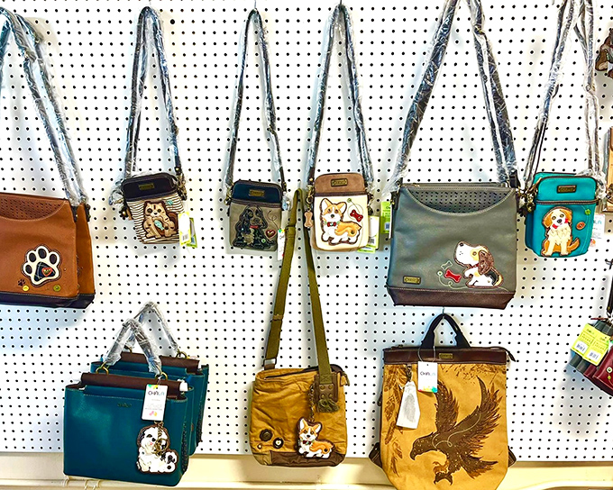 Handbag heaven! These purses have retired from their first careers and are ready for new shoulders to ride on.