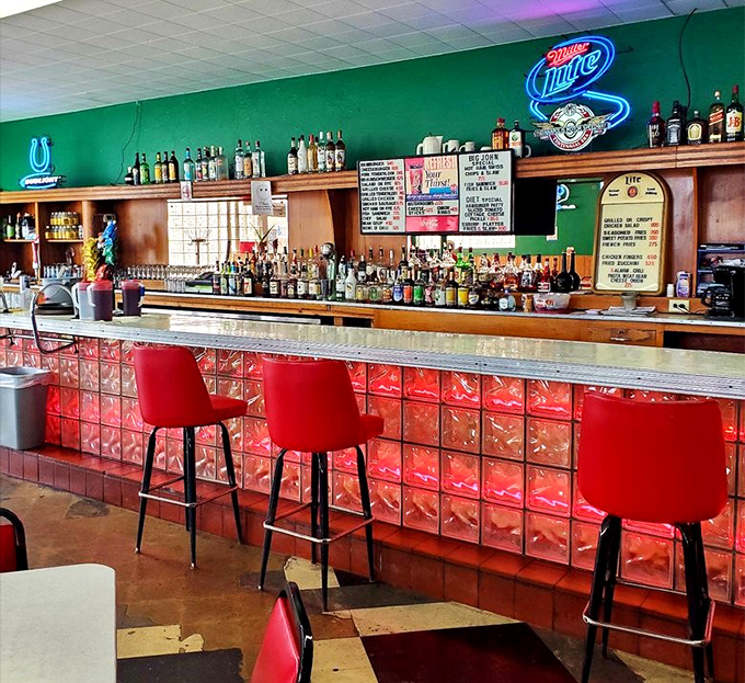 The bar area glows with neon signs and decades of stories &ndash; if these walls could talk, they'd probably order another round.