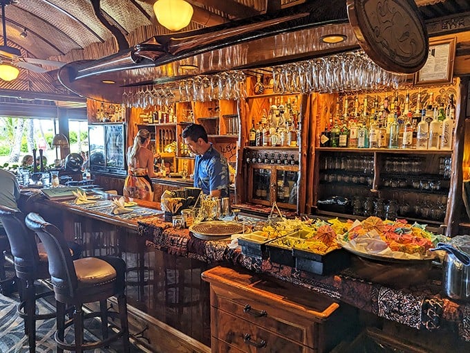 Bar artistry in full swing. Those aren't just bartenders &ndash; they're tropical alchemists transforming fresh ingredients into liquid memories you'll try to recreate at home.