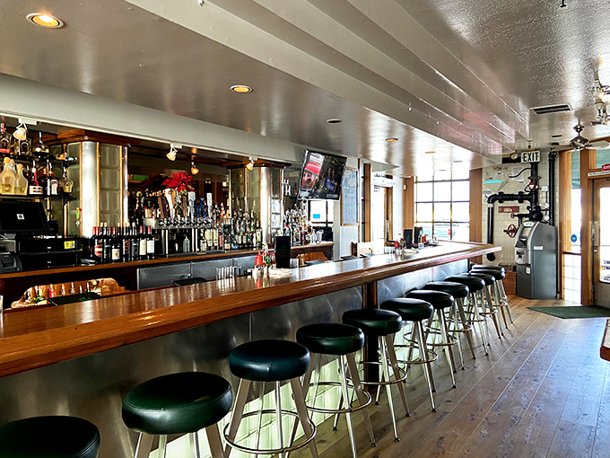 Pull up a stool at this welcoming bar where local brews flow and seafood stories grow with each passing hour.