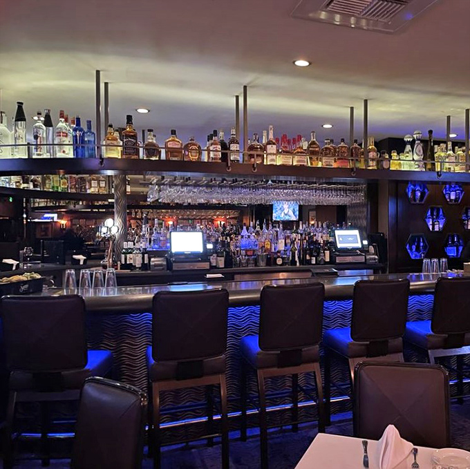 The bar at Dal Rae isn't just stocked—it's a liquid museum of possibilities, where classic cocktails are crafted with the reverence they deserve.