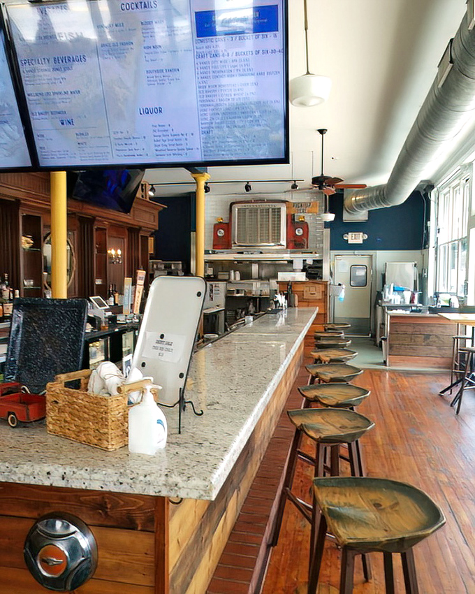 The counter view reveals the beating heart of Grace—where orders are called, drinks are poured, and the magic happens behind the scenes.