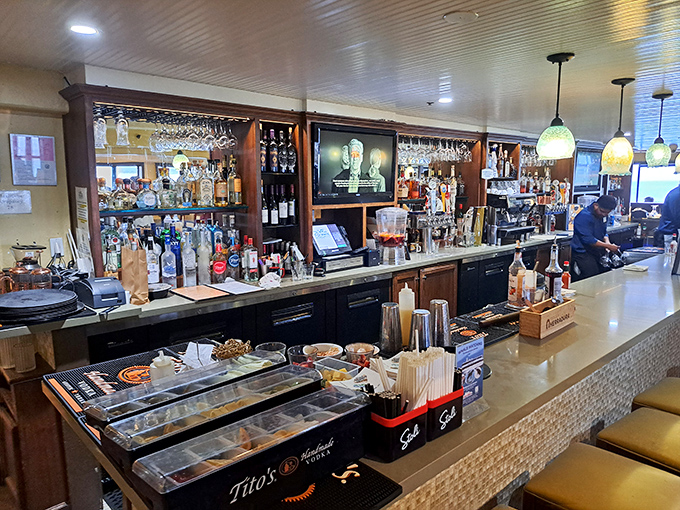 The bar isn't just stocked – it's armed and ready for whatever celebration, consolation, or Tuesday afternoon you're bringing through the door.