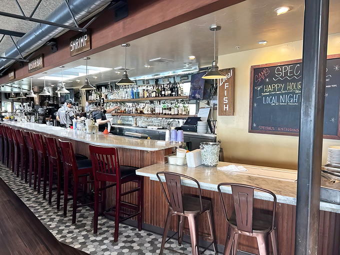 At this bar, "drinking with a view" takes on new meaning when your cocktail comes with a side of endless horizon.