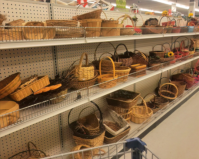 Basket bonanza! From picnic-ready to wall-worthy, these woven wonders await your creative repurposing or traditional use.