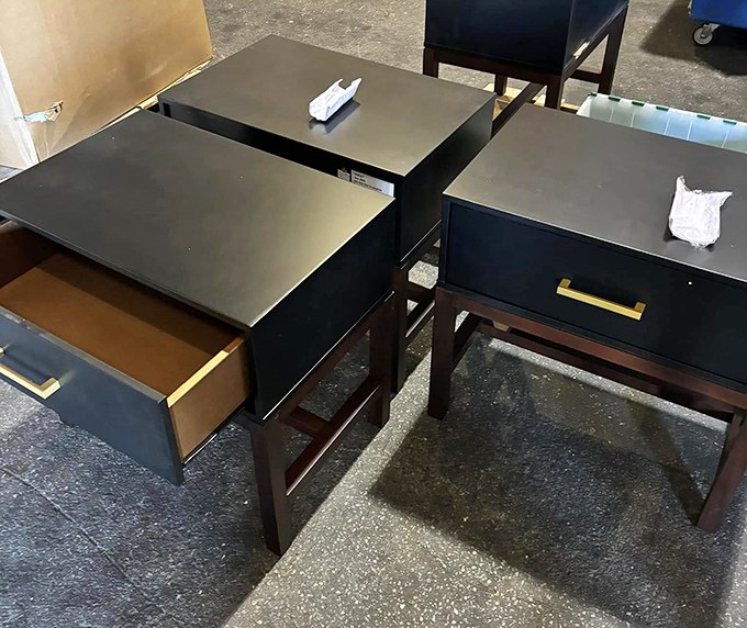 These sleek bedside tables with their perfect drawers prove that second-hand doesn't mean second-rate when it comes to quality furniture.