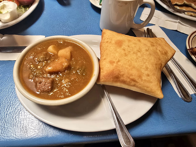 Stew and sopaipilla &ndash; the New Mexican version of soup and sandwich. One spoonful and you'll understand why locals consider this comfort food royalty.
