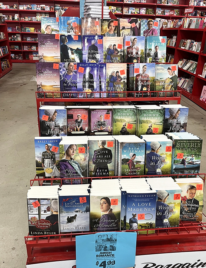 Amish romance novels for $4.99? Only at Ollie's could literary passions and budget-consciousness find such perfect harmony.