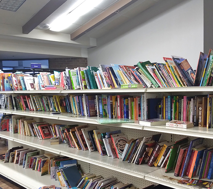 Bibliophiles, prepare to lose track of time. These shelves hold forgotten bestsellers, cookbook inspiration, and literary treasures waiting for their next reader.