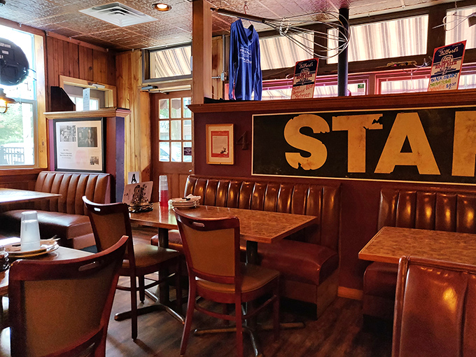 Those leather booths have absorbed decades of "mmms" and "aahs" from satisfied diners. If furniture could talk, these would tell delicious tales.
