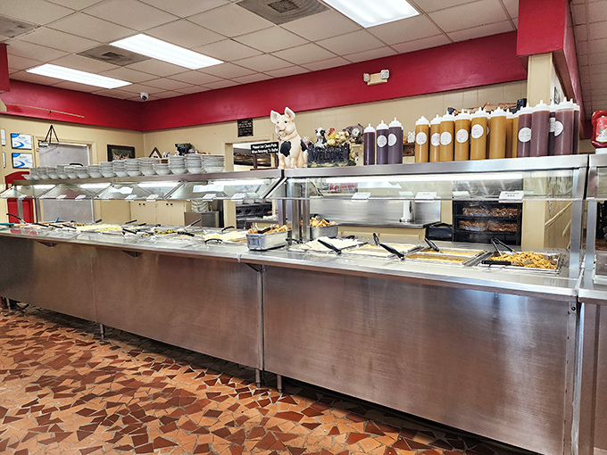 The buffet line at Shealy's&mdash;where life-changing decisions are made daily. Choose wisely, but remember: you can always go back.