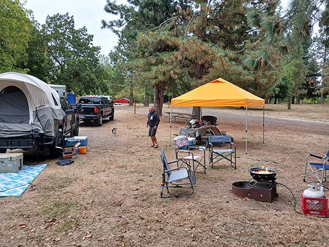 Camping Oregon-style&mdash;where pine trees provide the ceiling, fire pits become gourmet kitchens, and no one judges your pajama choices at breakfast.