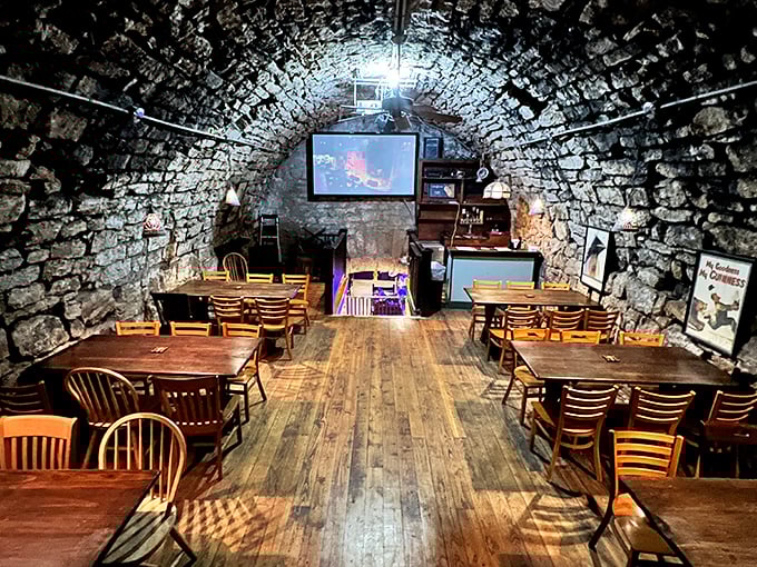 Not so much a room as a time capsule carved from stone—where the acoustics make every conversation feel like it matters more.