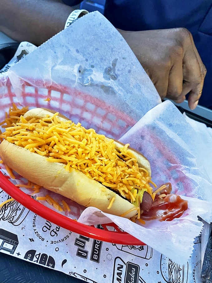 Cincinnati knows its way around a hot dog, and this cheese-smothered specimen proves that sometimes more is definitely more.