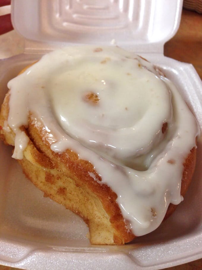 This cinnamon roll isn't just breakfast&mdash;it's motivation to get out of bed. That icing doesn't drip; it cascades like a sugary waterfall. 
