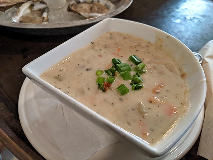 Not just chowder, but a creamy hug in a bowl, where each spoonful reveals treasures from the Chesapeake that warm you from the inside out.