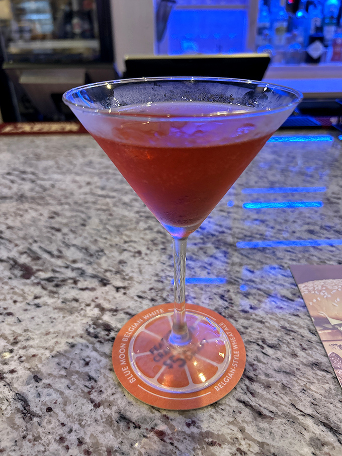 This isn't just a cocktail; it's liquid architecture in a martini glass, promising sophisticated relaxation after a long day.