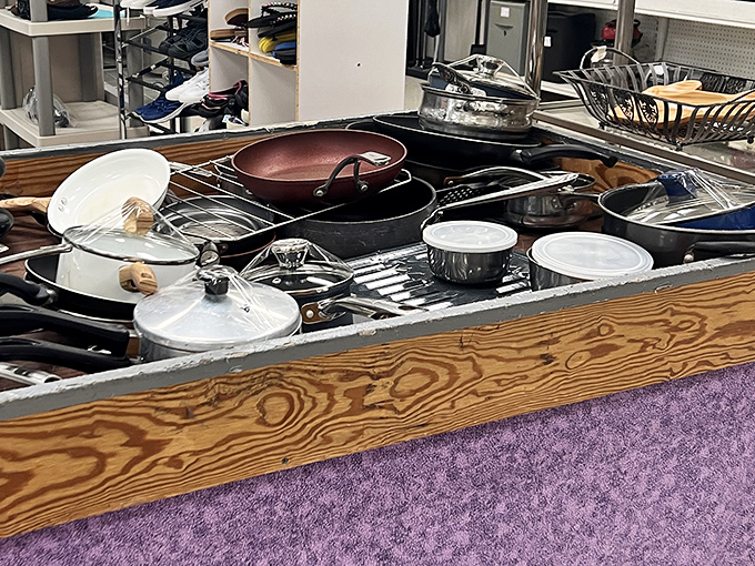 Kitchen treasures await the home chef &ndash; that cast iron pan probably made someone's grandmother's famous cornbread and is ready for your culinary adventures.