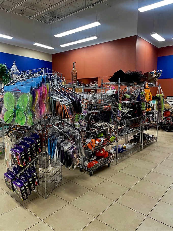 The accessories section is a treasure trove of costume possibilities, party supplies, and those random items you never knew you needed.