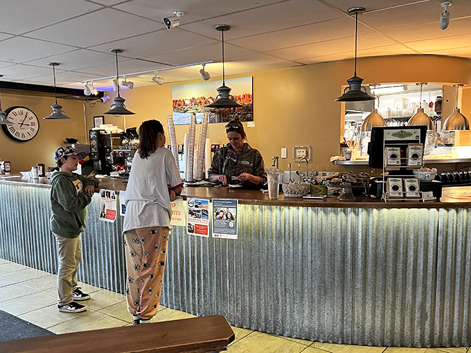 Where the magic happens: friendly faces behind the counter ready to fuel your day with coffee that never runs empty.