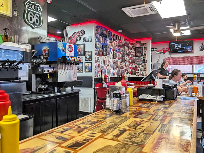 The counter at Sid's offers front-row seats to the greatest show on earth: watching your burger transform from raw ingredients to edible art.