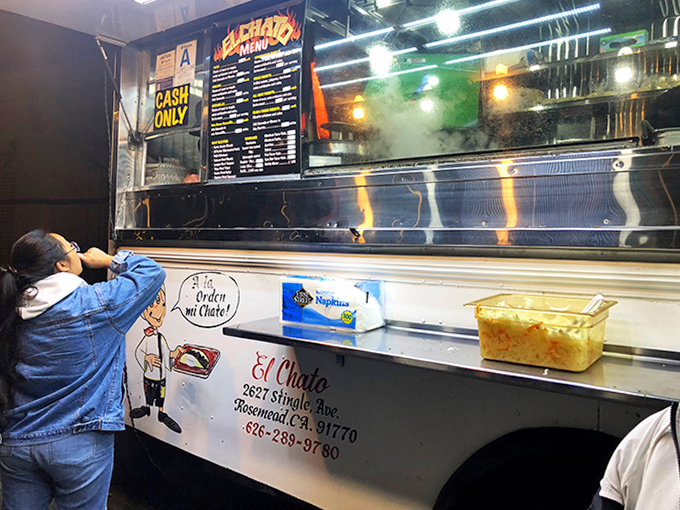 Late-night ordering at El Chato is like a master class in patience and reward. The line moves slowly because greatness can't be rushed.