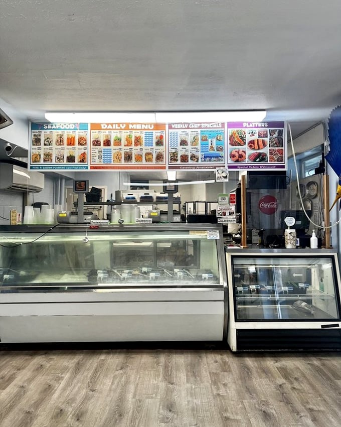 The ordering counter might look simple, but it's actually a portal to flavor paradise. Choose wisely, though the truth is, there are no wrong choices here.